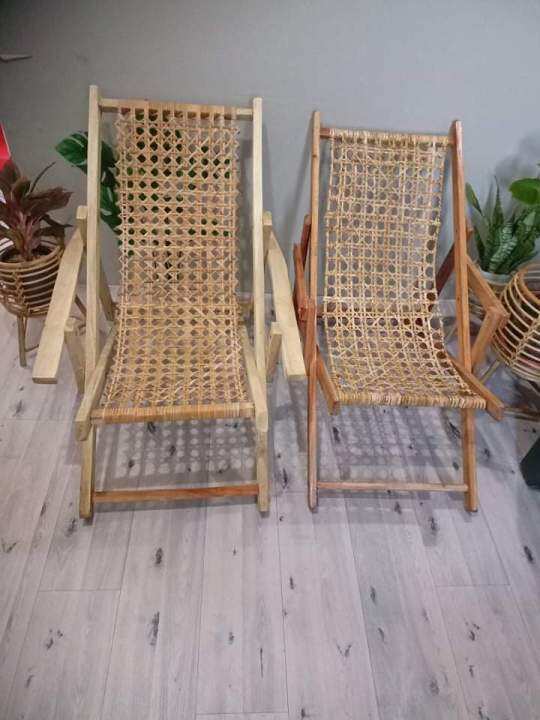 FOLDABLE RECLINING CHAIR RATTAN/NYLON or PLASTIC SOLIHIYA/PURE RATTAN ...