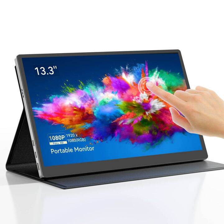 Miktver 13.3 Inch Portable Touchscreen Monitor, 1920X1080 Full HD IPS ...