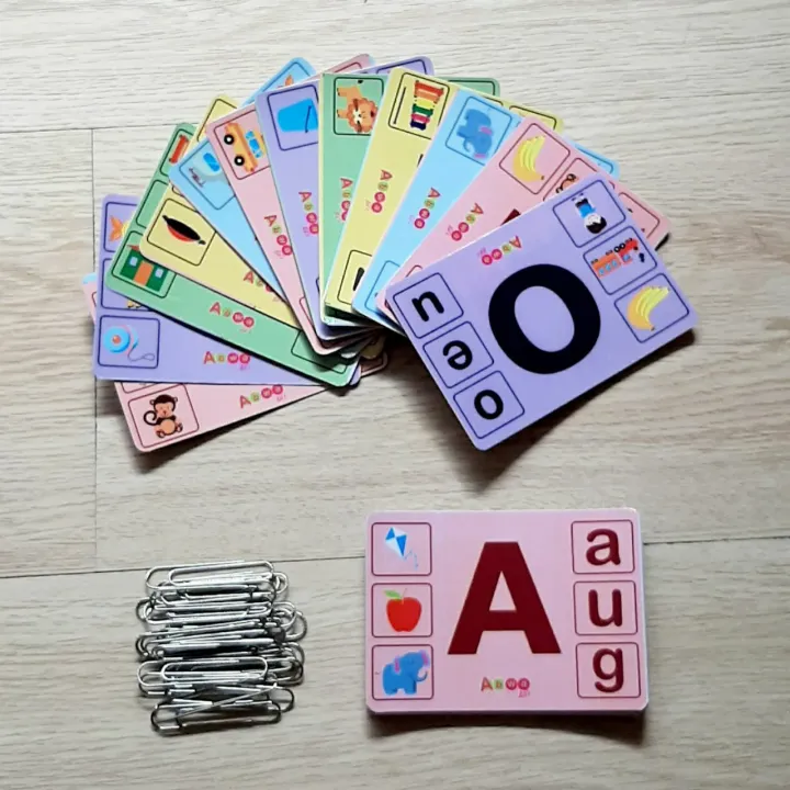 FLASH CARD ALPHABET PAPER CLIPS ABWAKIDS, Flashcard Abjad, Flascard ...