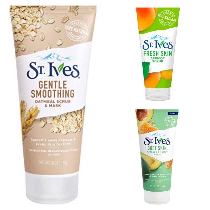 St. Ives Gentle Smoothing / Fresh Skin / Soft Skin Face Scrub - 170 g ...