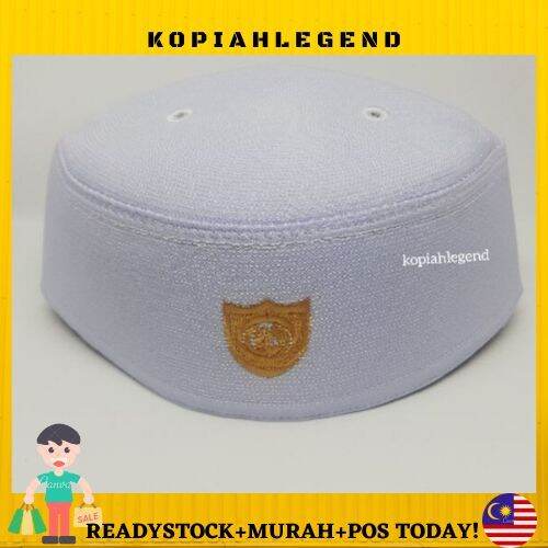 KOPIAHLEGEND Kopiah Putih Gold Kosong Fashion Cap Raya | Lazada