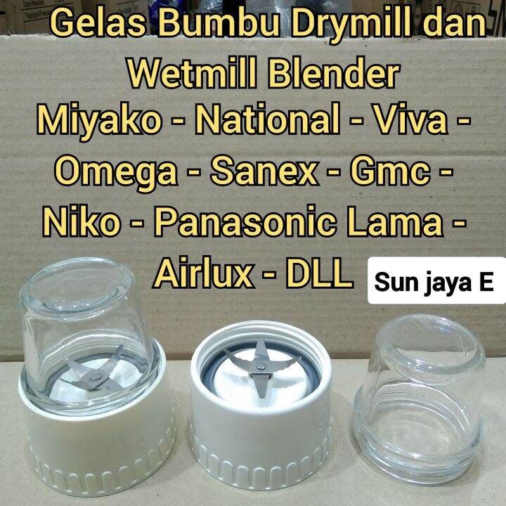 Gelas Bumbu Basah + Pisau Mounting Blender Miyako National Omega Viva ... Gelas Bumbu Basah + Pisau Mounting Blender Miyako National Omega Viva ...