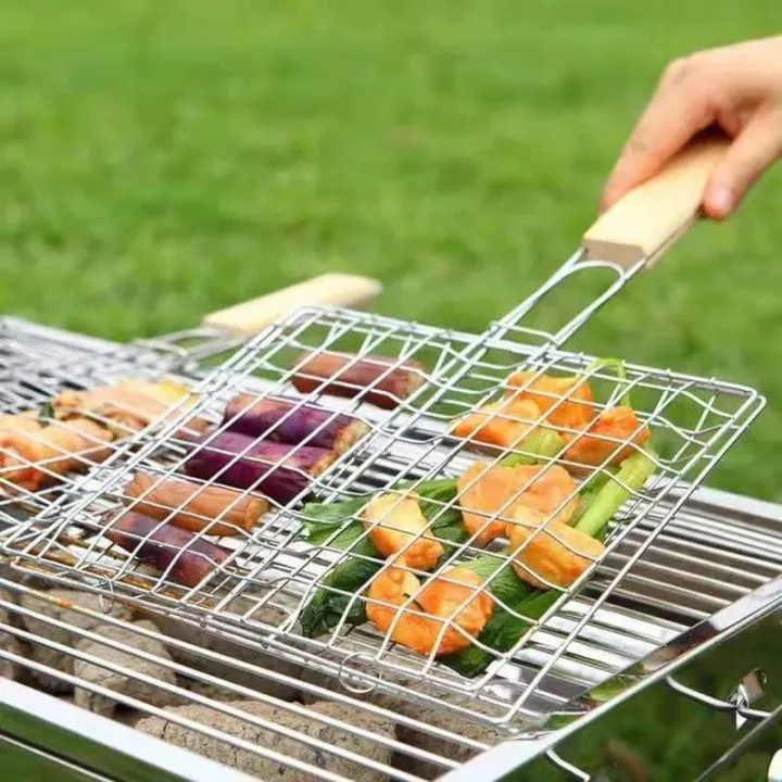 Barbecue Grill Ihawan Parilya Portable Hand Fish Grill Roast Fish Meat ...