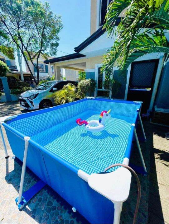 100% Original INTEX 3M Heavy Duty Rectangular Frame Swimming Pool ...