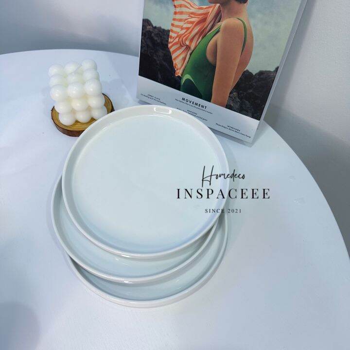 【Ready Stock】Ins Korean Pure White Dessert Plate Aesthetic Plate Cafe ...