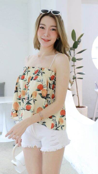 WS140 เสื้อผ้าแฟชั่นผู้หญิง เสื้อเกาะอก เสื้อสายเดี่ยว รวมลายน่ารักสวยๆ เหมาะสำหรับน่าร้อนไปทะเล ...