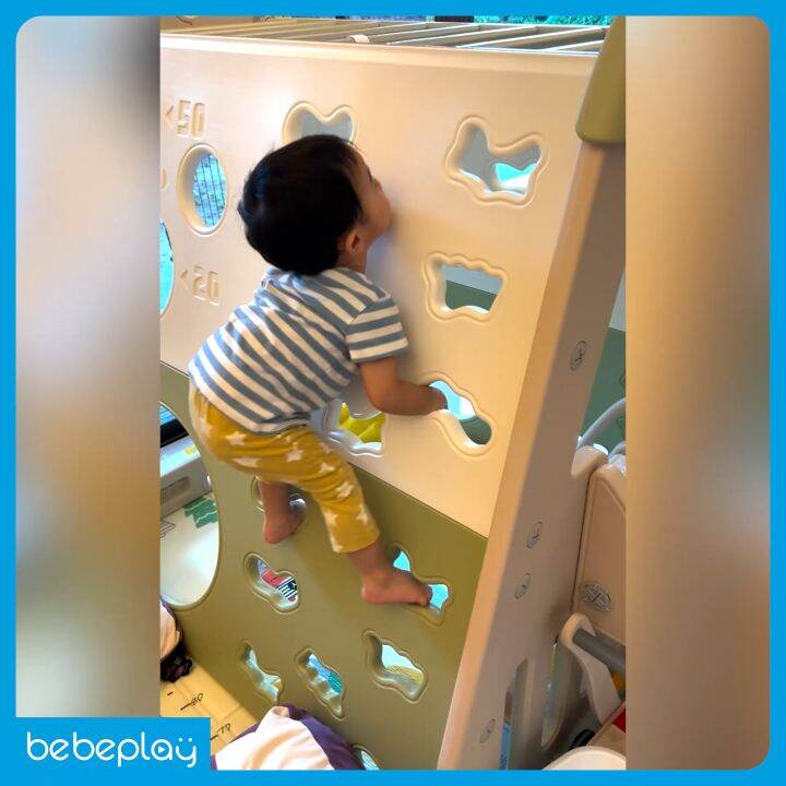 bebeplay ของเล่นปีนป่าย+สไลเดอร์ รุ่น Play House 8in1 | Lazada.co.th