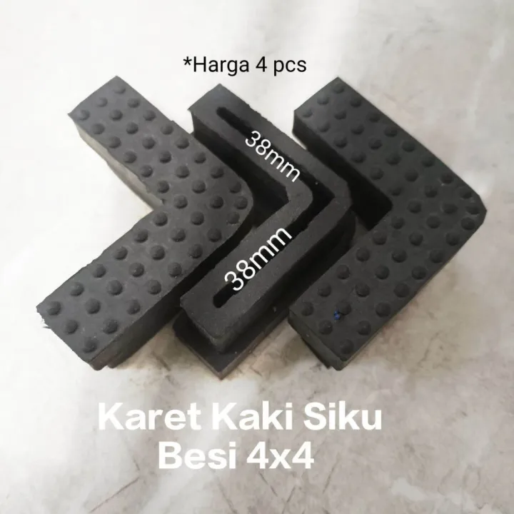 Karet Kaki Siku Besi 4x4 Kaki Rak Baja hollow Harga 4 Pcs | Lazada Indonesia