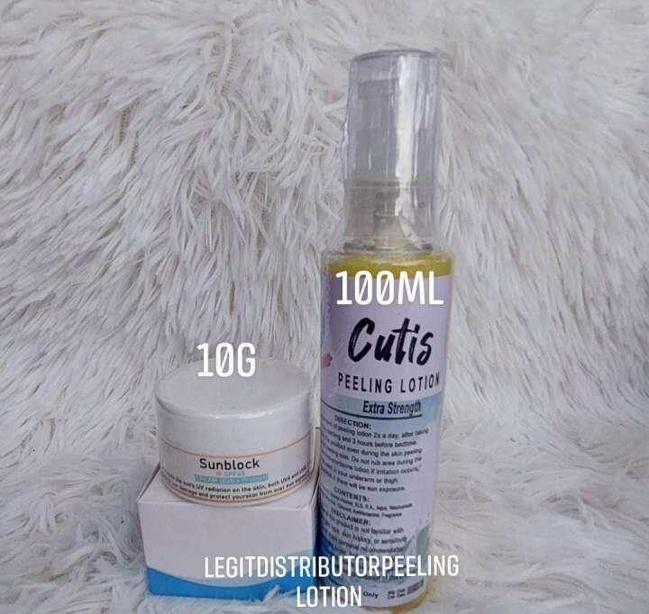 Duo Set Cutis Peeling Lotion +10g Sunblock Cream | Lazada PH