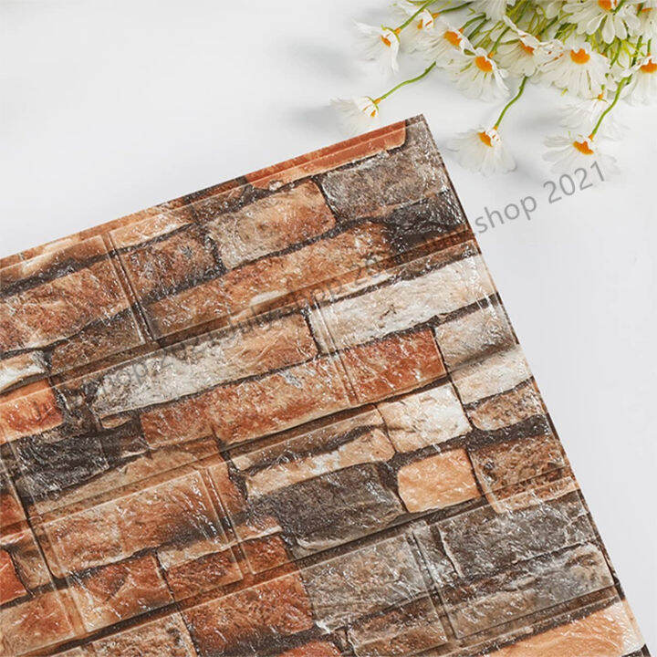 Foam Bricks Wallpaper Sticker 3D Wallpaper Adhesive Wall Decor ...