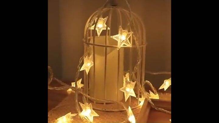 Star Shaped USB LED String Lights 3m Fairy Lights Tapestry Curtain Wall ...