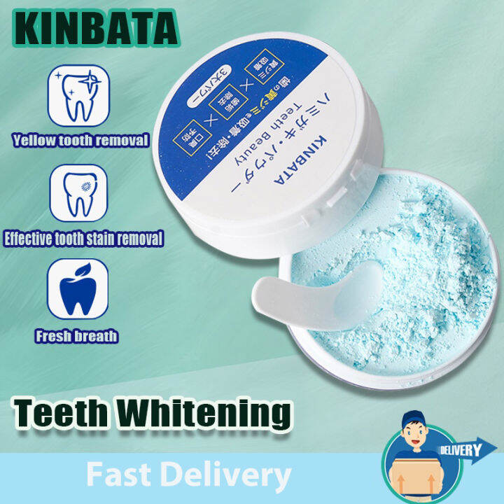 KINBATA Teeth Whitening Powder Yellow Teeth Cleaner Remove Tartar ...