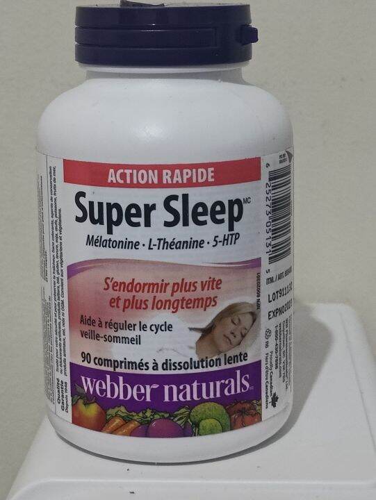 Webber Super sleep 90 tablet melatonin Ltheanine 5htp fast acting ...