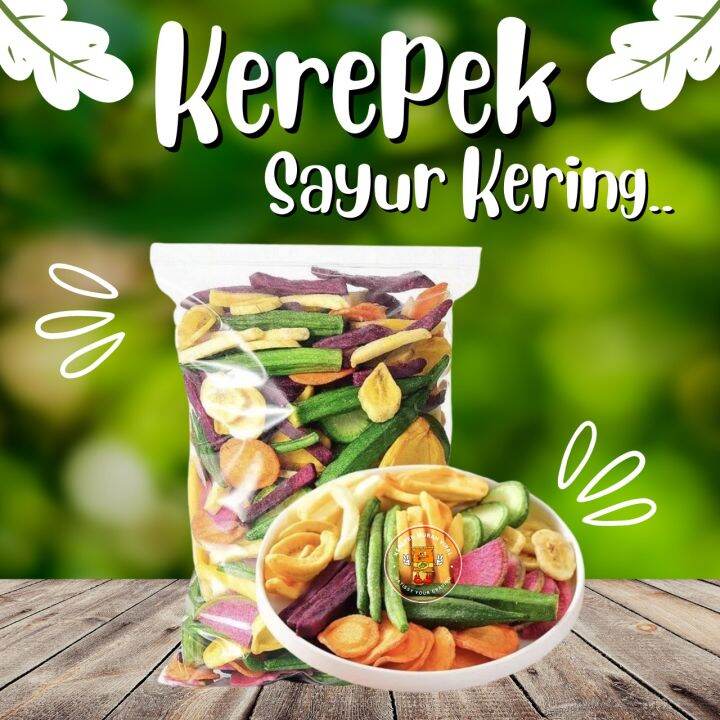 KEREPEK SAYUR MIX VEGETABLE CRUNCHY SNEK 250GRAM / 500GRAM & 1KG | Lazada