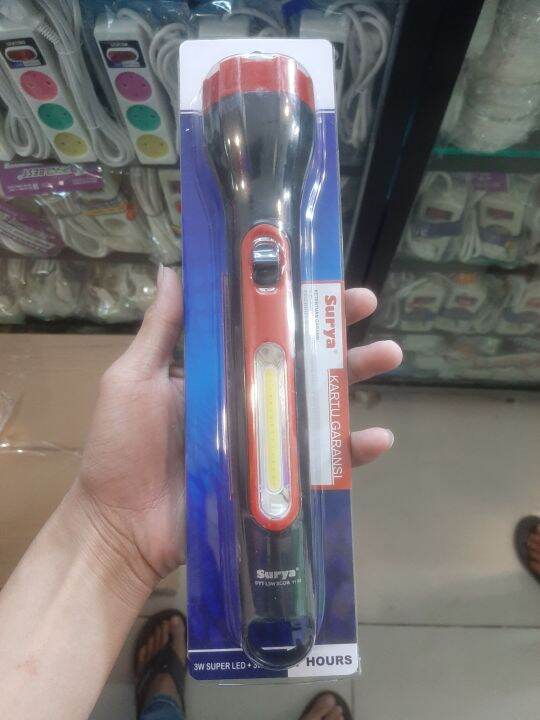 Senter emergency SURYA SYT L 3Wat COB / Seter Tangan Model Cas | Lazada ...