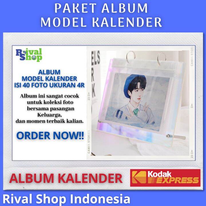 Paket Album Foto 4R Model Kalender Isi 40 Foto Bonus Pemasangan / Cetak ...