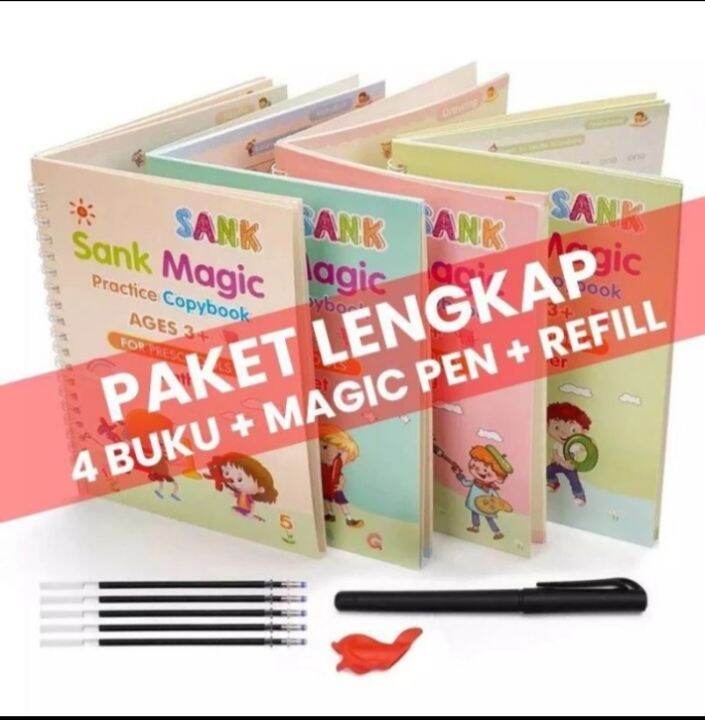BUKU SANK BOOK MAGIC SANK MAGIC BOOK PRACTICE BOOK 1 SET ISI 4 BUKU ...