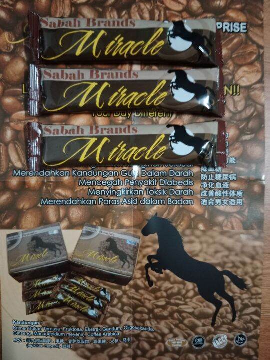 Miracle coffee 3 sachets sabah brand coffee | Lazada PH