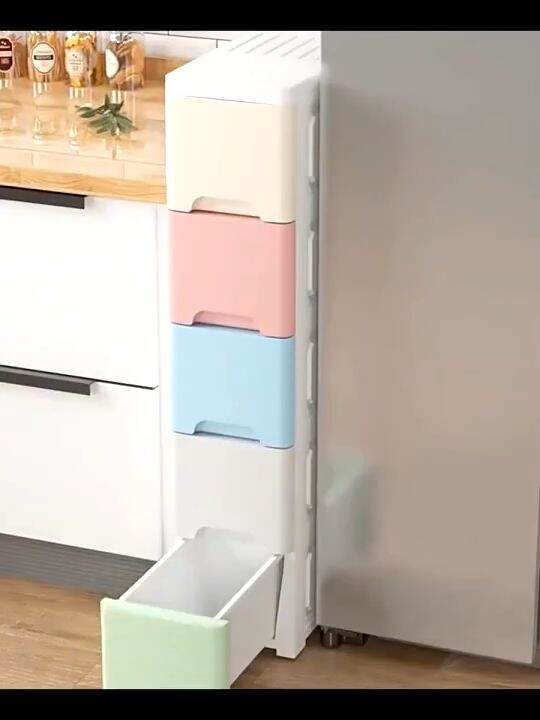 Slim Drawer Cabinet 15/25cm Wide Gap Storage Cabinet Kitchen Cabinet ...