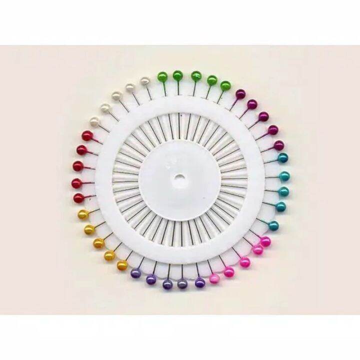 Jarum Pentul Piring Jarum Pentul Bulat Mutiara Hijab Jarum Pentul Warna ...