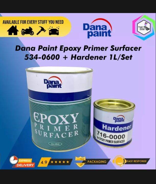 Epoxy Primer Danaglos Cat Dasar Primer Surfacer GREY Dasaran Abu-abu ...