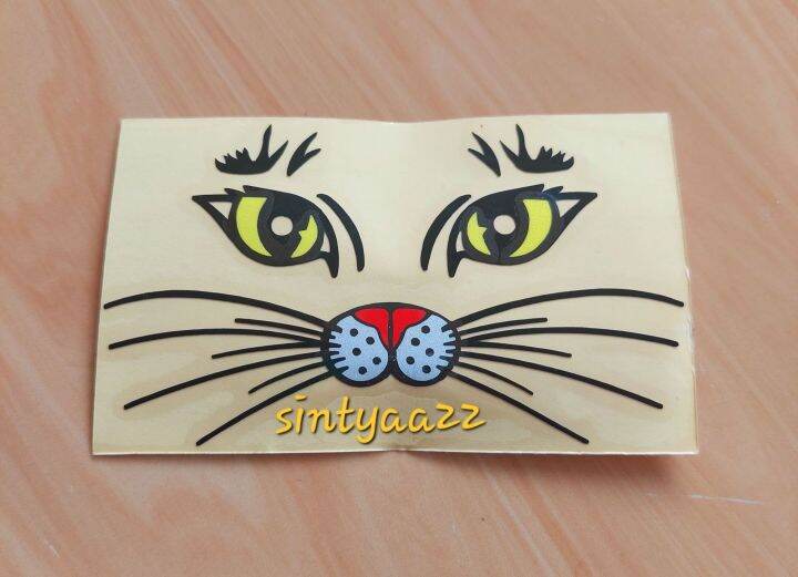 STICKER KUMIS KUCING STIKER MATA KUCING CUTTING TERMURAH | Lazada Indonesia