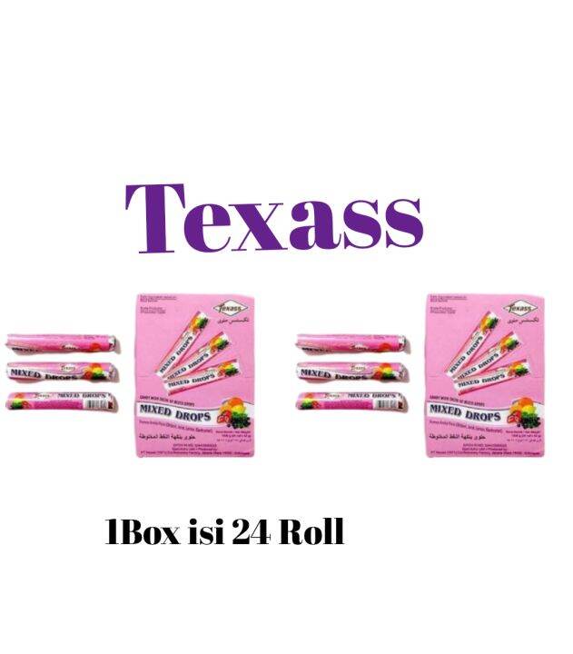Permen TEXASS Roll Mixed Drops (1Box isi 24 Roll*12) | Lazada Indonesia