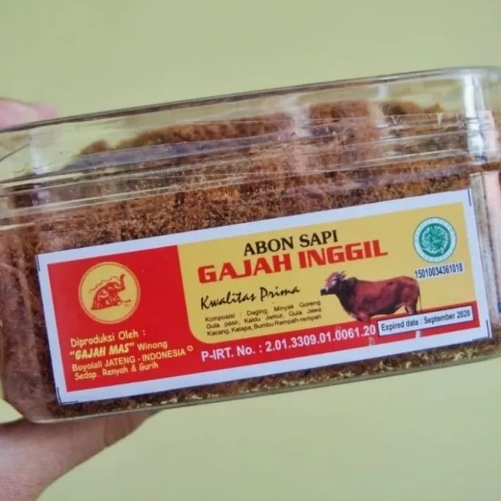 ABON SAPI SUPER ENAK DAN NIKMAT ABON SAPI CAP GAJAH INGGIL 300 GRAM ...