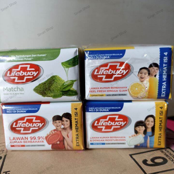Sabun Lifebuoy Batang 100gr x4 | Sabun Batang Lifebuoy 100gr isi 4 pcs ...
