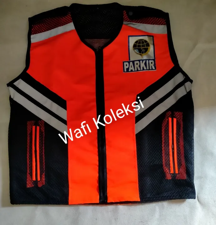 Rompi Parkir / Rompi Parkir Oren / Rompi Parkir Bahan Taslan size M L ...