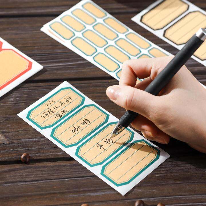 Label Sticker Handwriting Index Stickers Label Index Paper Cowhide ...