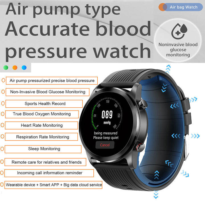 TK61สมาร์ทวอท์ชการวัดความดันโลหิตวัดปั๊มลมแบบไม่ล่วงล้ำน้ำตาลในเลือด ...
