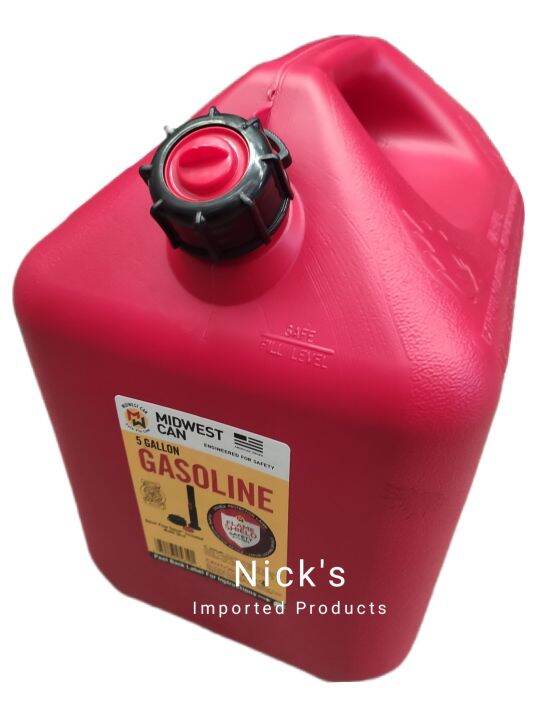 20 Liters 5 Gallons USA MidWest Gasoline Diesel Gas Fuel Petrol ...