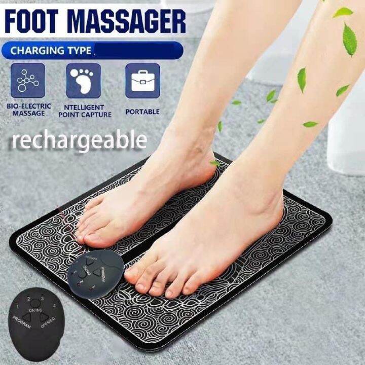 Electric Ems Foot Massage Pad Feet Acupuncture Stimulator Massager