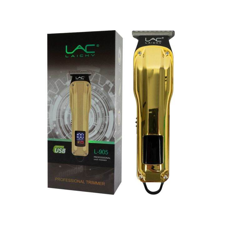 แบตตาเลี่ยน ตัดผม โกนหนวด แกะลาย กัน ปัตตาเลี่ยนไร้สาย LAC L-905 ...