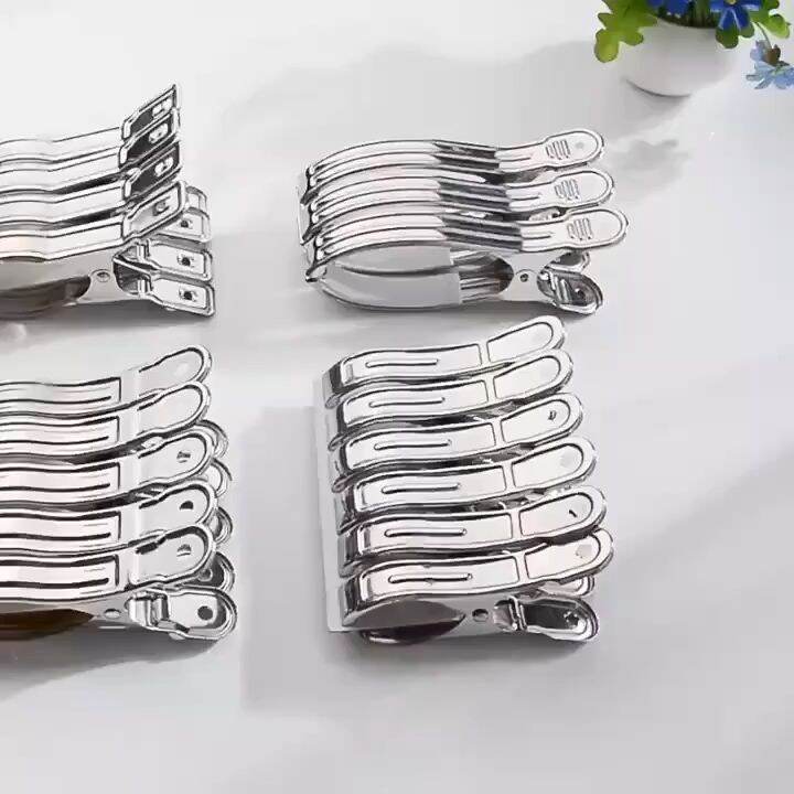 🇲🇾 Stainless Steel Clothes Pegs Cloth Clip Clamp Windproof Laundry ...