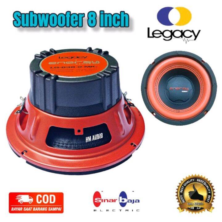 SPEAKER LEGACY 8 INCH SUBWOFER 8 INCH LEGACY ENERGY LG 838 DOUBLE COIL ...