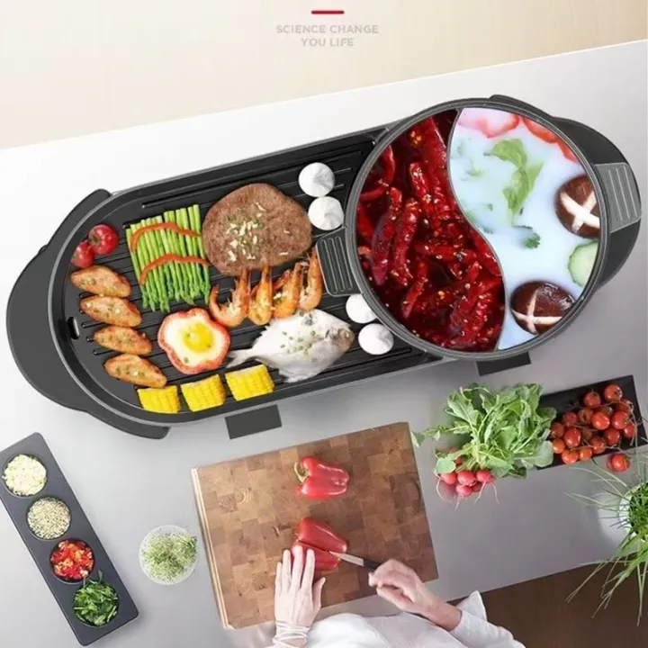 samgyup grill set/rectangular shape. korean samgyupsal grill set. bbq ...