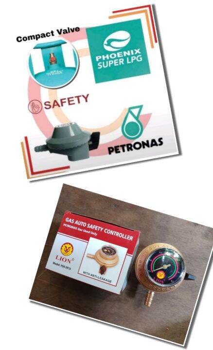 SAFETY / LION WITH GAUGE PETRONAS LPG REGULATOR GAS STOVE REGULATOR FOR ...