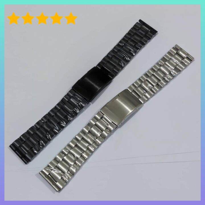 STRAP TALI JAM TANGAN RANTAI STAINLESS STEEL LURUS ANTI KARAT | Lazada ...