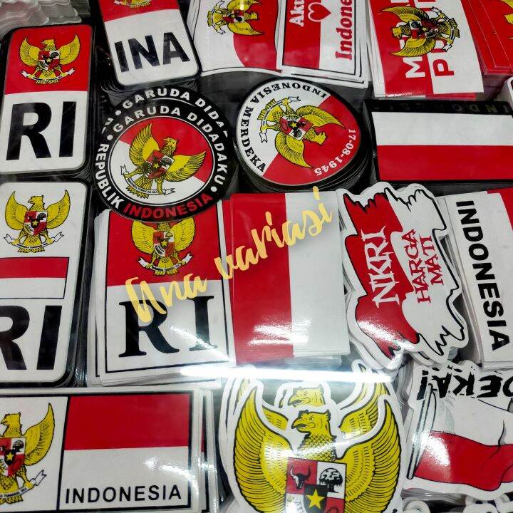 SIKER BENDERA INDONESIA STIKER MOTOR BENDERA INDONESIA ISI 100 PCS ...