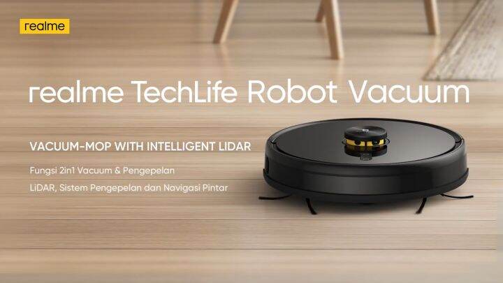Realme TechLife Robot Vacuum - LiDAR Smart Mapping & Navigation System | 2-in-1 Vacuum & Mopping ...