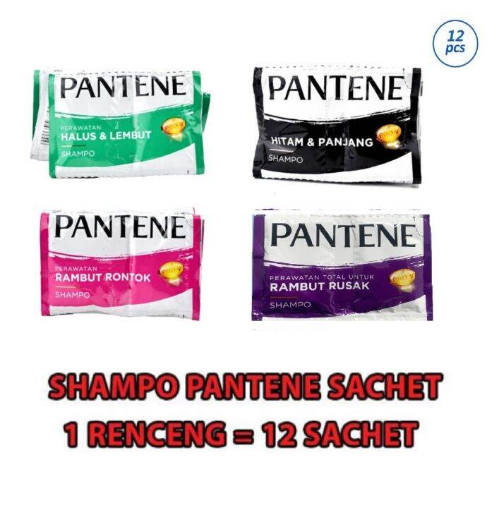 Shampo Pantene Shampoo sampo saset sachet 1 renceng isi 12 pcs 10 ml ...