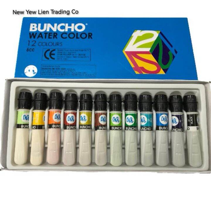 BUNCHO Water Color 12 colours 6cc | Lazada