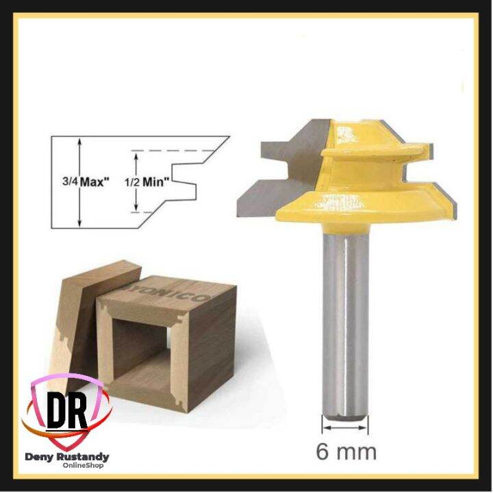 Mata Bor Router Profil 45 Derajat Bit Milling 6mm | Lazada Indonesia
