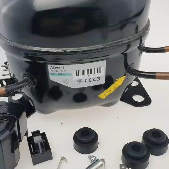 ADW57 คอมเพรสเชอร์ 1/5 แรงม้า R134a LBP สำหรับตู้แช่ ตู้เย็น Compressor ของใหม่ พร้อมอุปกรณ์ ...