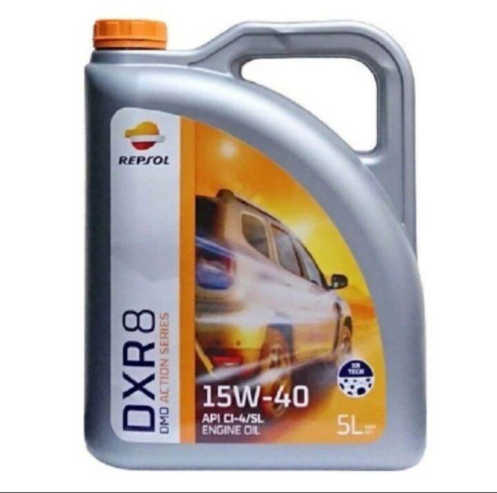 REPSOL Oli Mesin DXR8/DXR 8 Diesel/Disel 15W40/15W-40 Api CI-4/SL (5L ...
