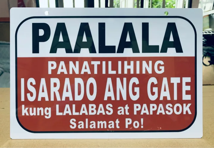 PAALALA Panatiling Isarado Ang Gate PVC Wall Signage 7.8x11 inches ...