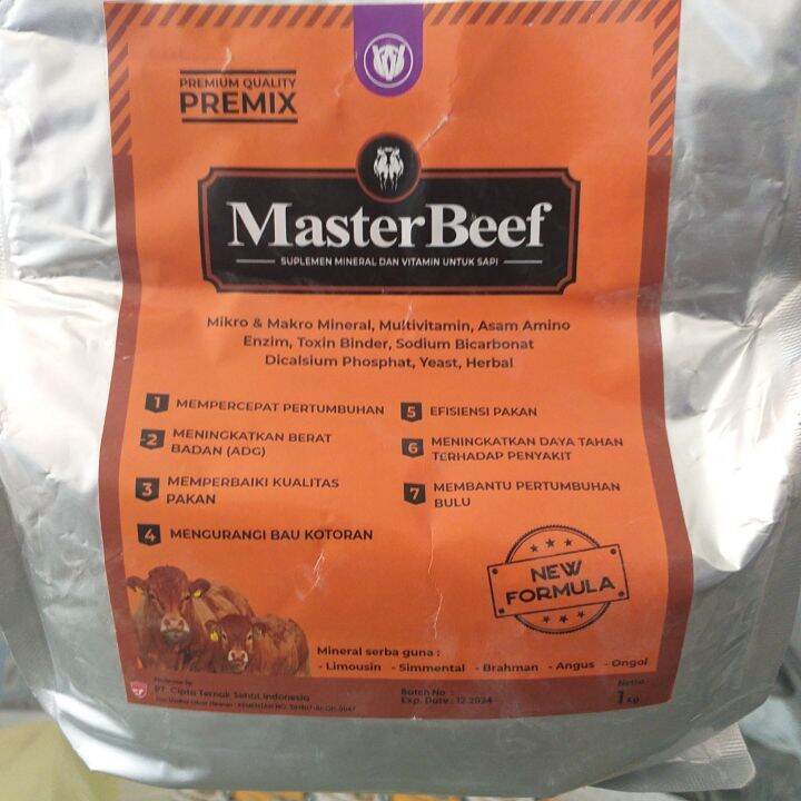 master beef premix untuk penggemukan sapi, domba, dan kambing | Lazada ...