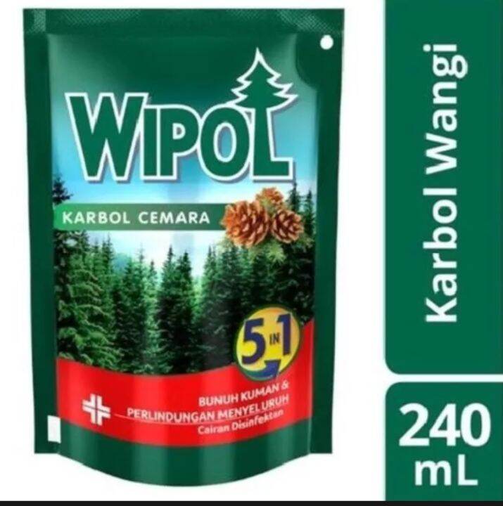Wipol Karbol Cemara Cairan Pembersih Lantai Classic Pine 200mL | Lazada ...